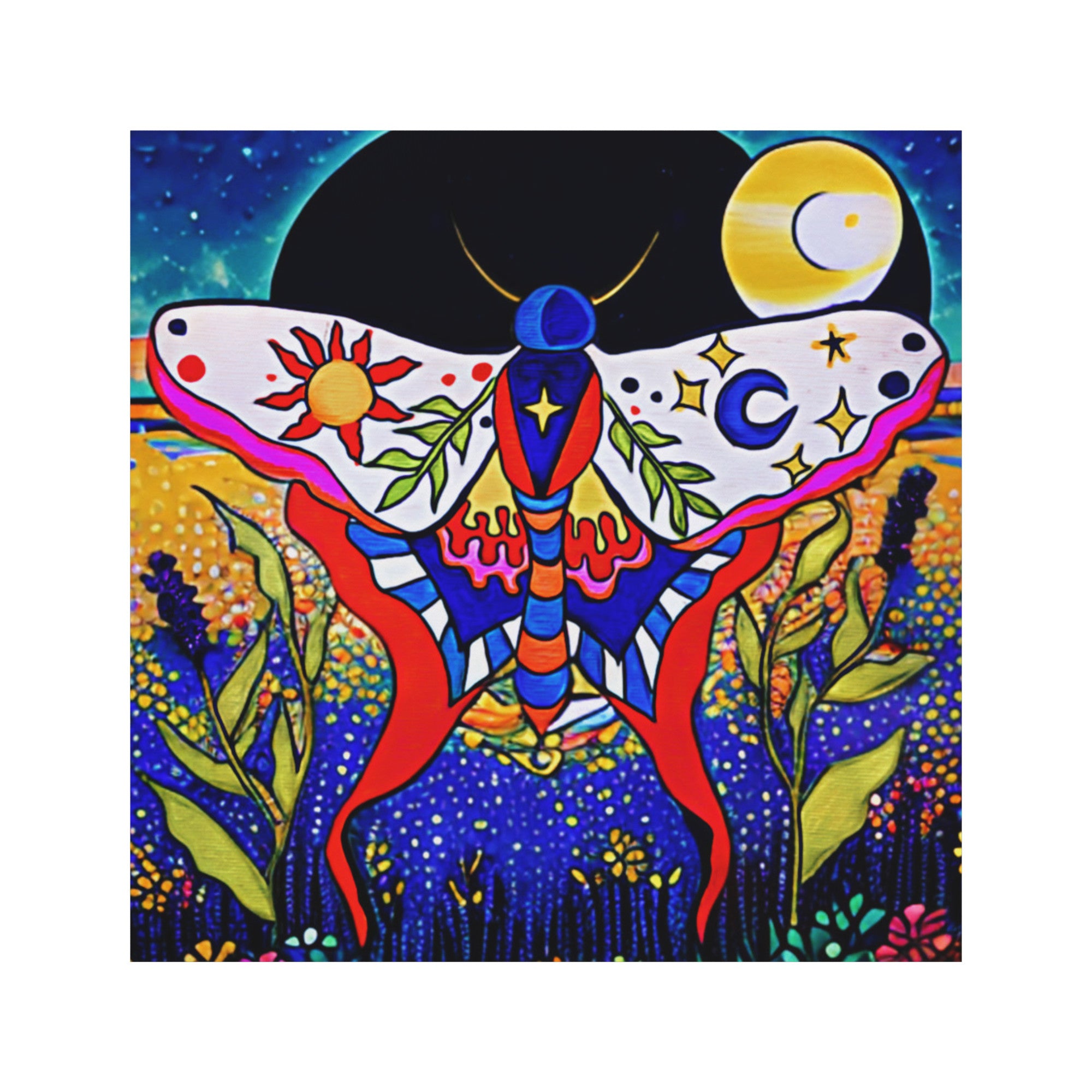 Celestial Moth Square Magnet – Enchanted Eco